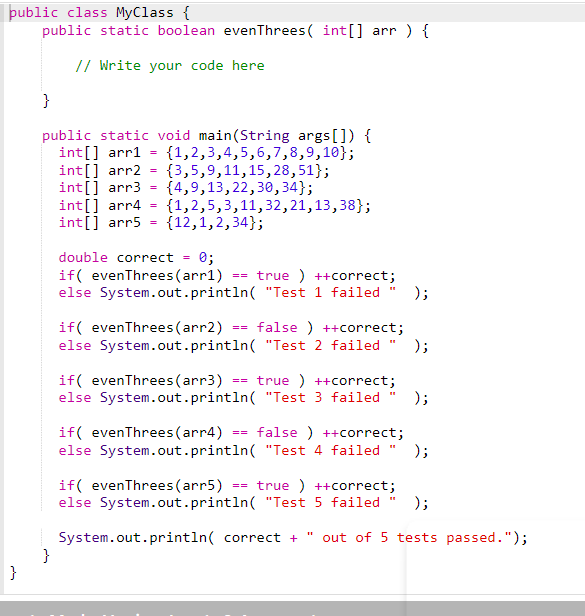 Solved Divisible by Five Define a method named fiveDivisible | Chegg.com