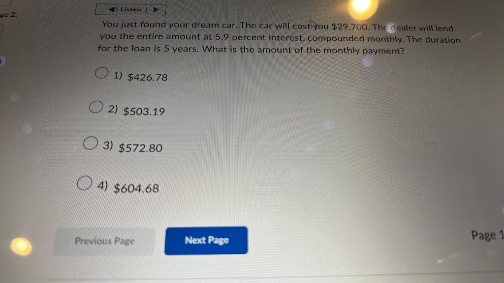 Solved You just found your dream car. The car will cost y | Chegg.com