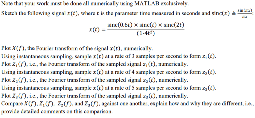 Solved All The Information Needed To Do This Matlab Task Is 