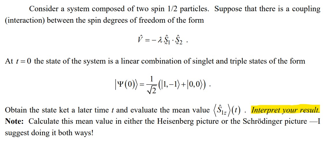 [Solved]: Consider a system composed of two spin 1/2 partic
