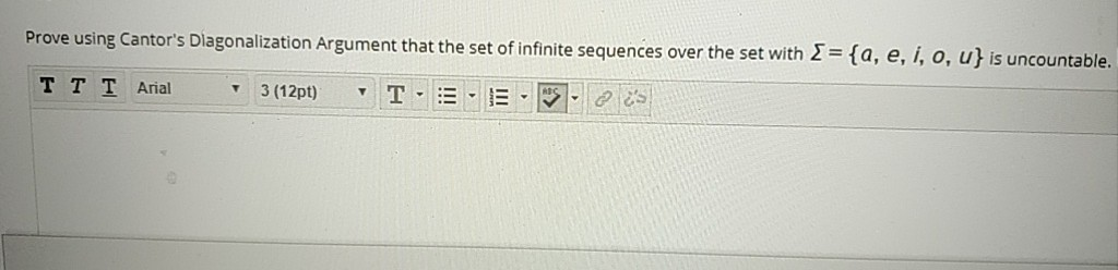 Solved Prove using Cantor's Diagonalization Argument that | Chegg.com
