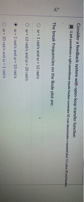 Solved Consider a feedback system with open-loop transfer | Chegg.com