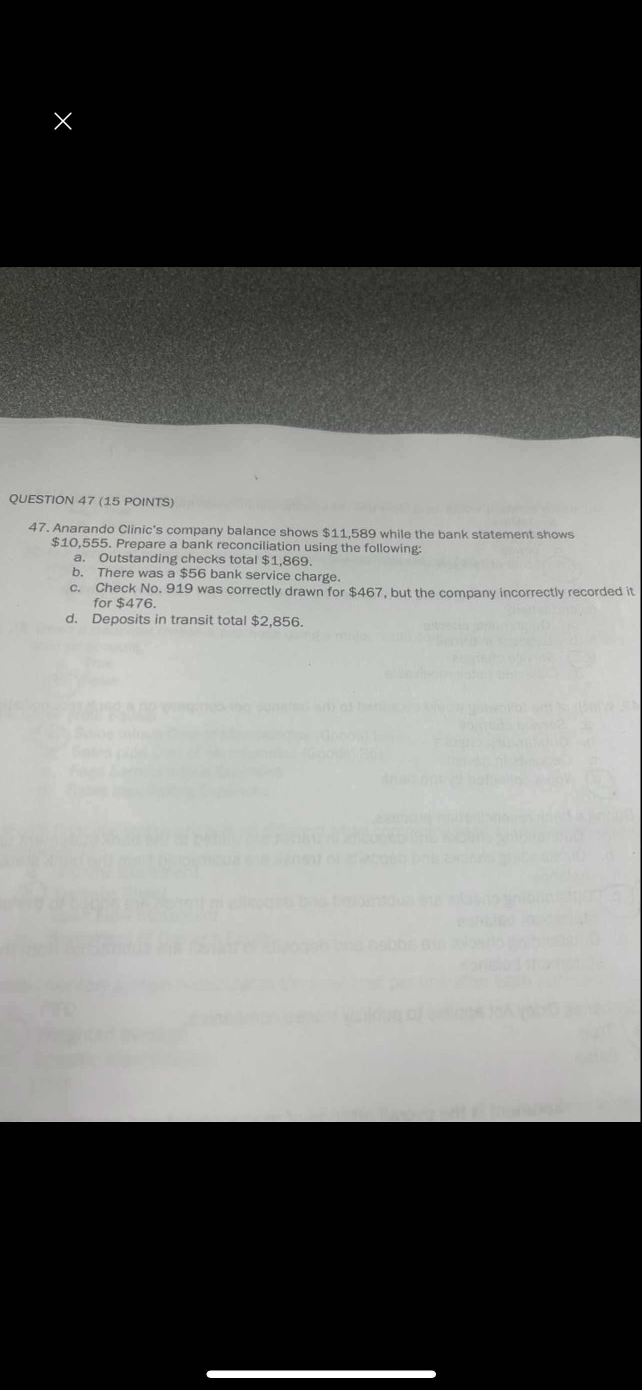 Solved QUESTION 47 (15 ﻿POINTS)Anarando Clinic's company | Chegg.com