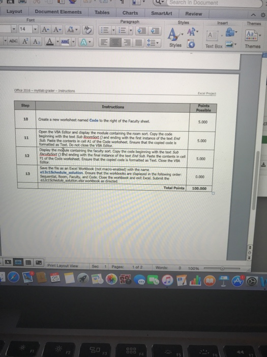 Search in Document Review SmartArt Charts Tables | Chegg.com