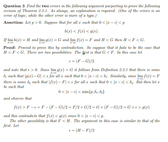 Solved Question 3 Find the two errors in the following | Chegg.com