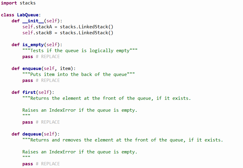 Solved Part I - A new Queue class Your first step is to | Chegg.com