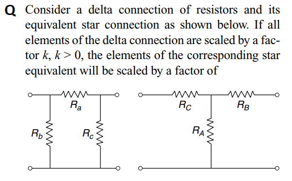 Solved Q Consider a delta connection of resistors and its | Chegg.com