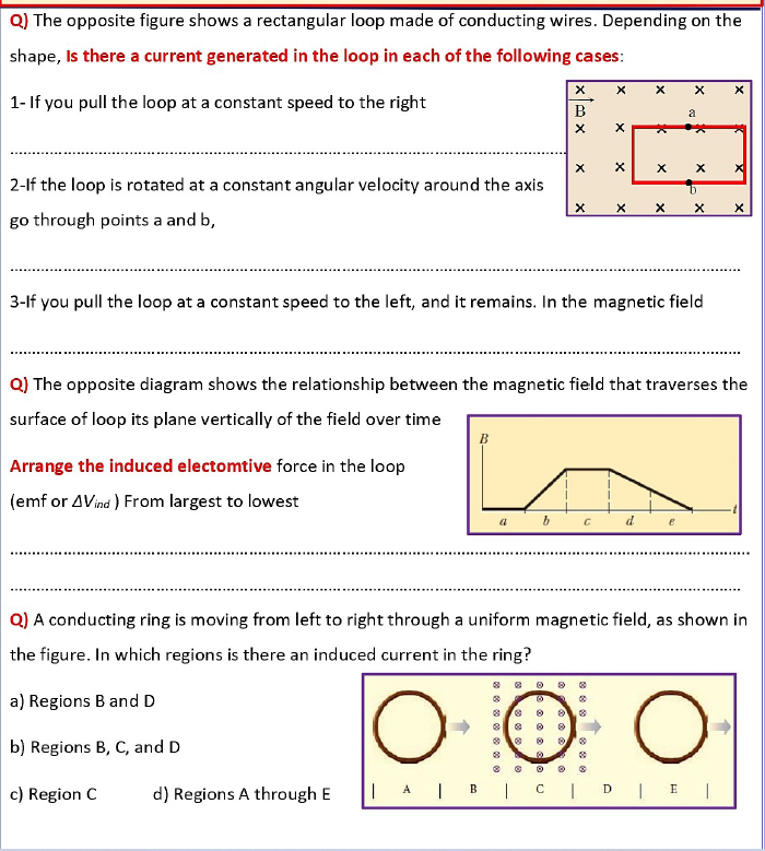Solved Q) The opposite figure shows a rectangular loop made | Chegg.com