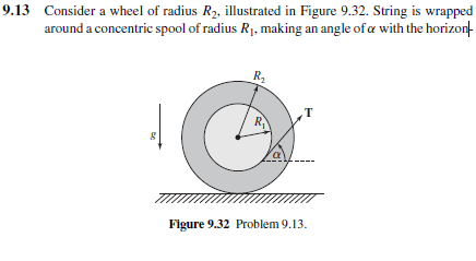 Solved 9.13 Consider a wheel of radius R2. illustrated in | Chegg.com