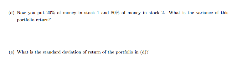Solved 2. Keturn statistics R1 and R2 are random returns | Chegg.com