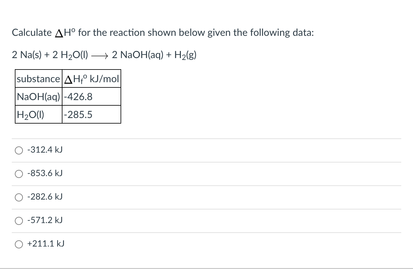 Solved Calculate AHº for the reaction shown below given the | Chegg.com