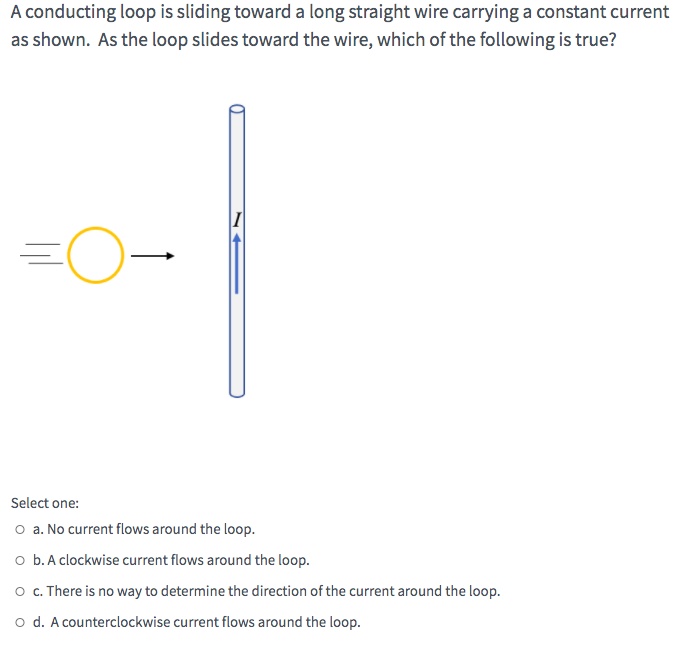 Solved A conducting loop is sliding toward a long straight | Chegg.com