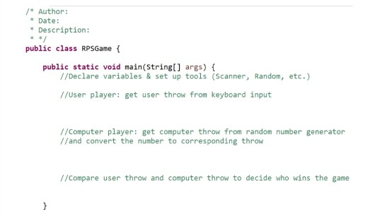 Solved Create a program named RPSGame that will allow you to | Chegg.com