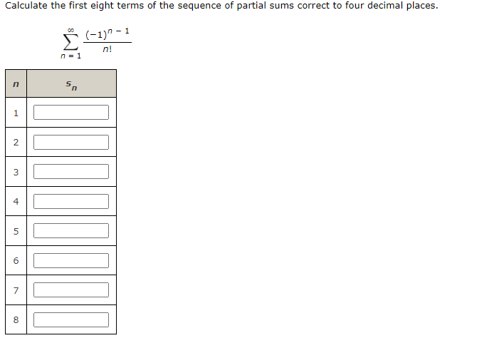 Solved Calculate the first eight terms of the sequence of | Chegg.com