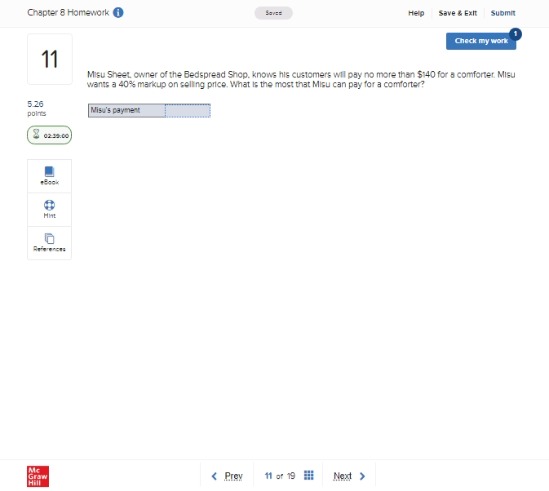 Solved Onspter 8 ﻿Homework iSave:Help Save & | Chegg.com