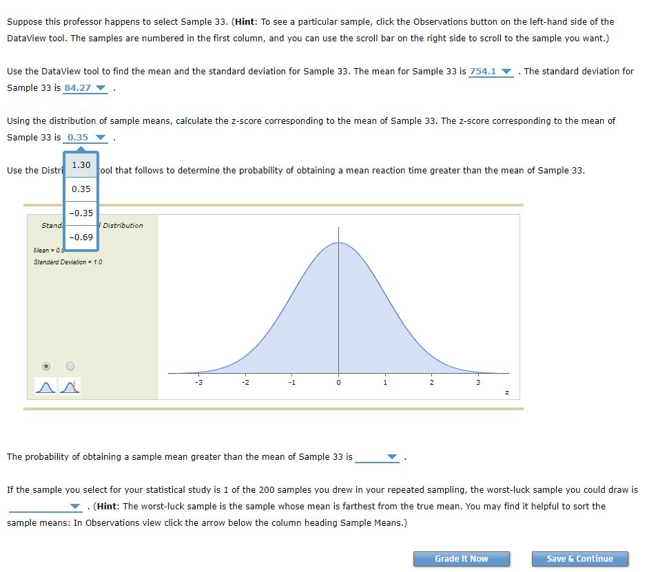 Solved 5. Using z-scores with the distribution of sample | Chegg.com