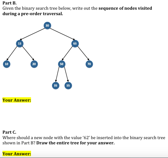 Solved Part A. The program, called "treematch," uses a | Chegg.com