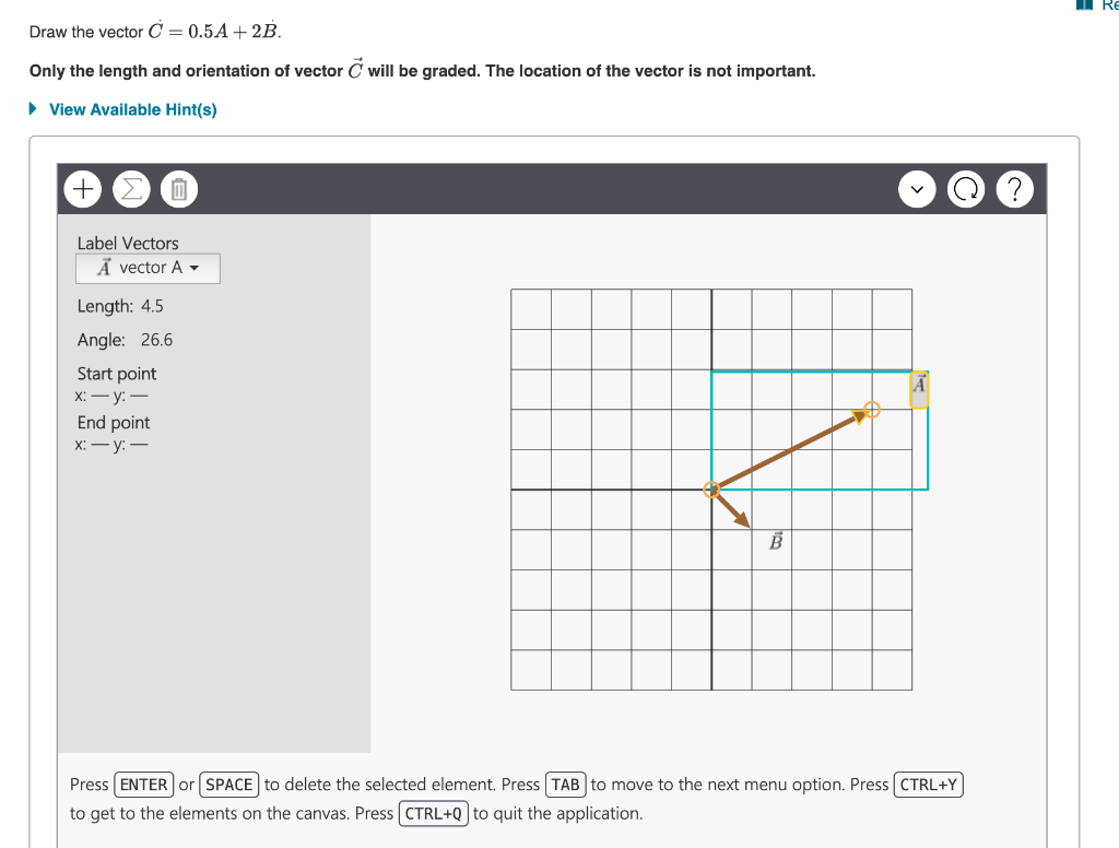 Solved Can someone please help me draw the vector C, vector | Chegg.com
