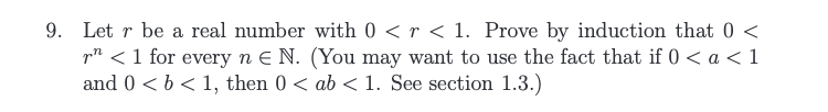 Solved 9. Let r be a real number with 0 | Chegg.com