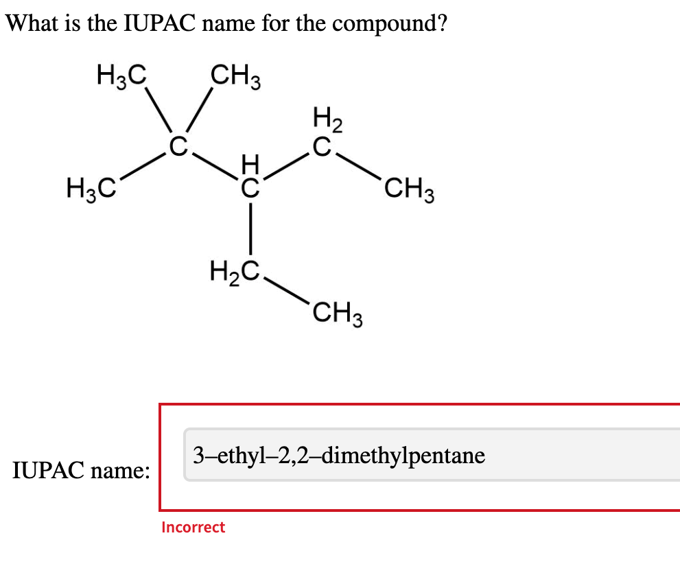 Solved What is the IUPAC name for the compound? IUPAC name: | Chegg.com