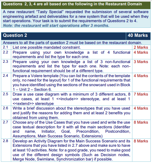 Questions 2,3,4 are all based on the following in the | Chegg.com