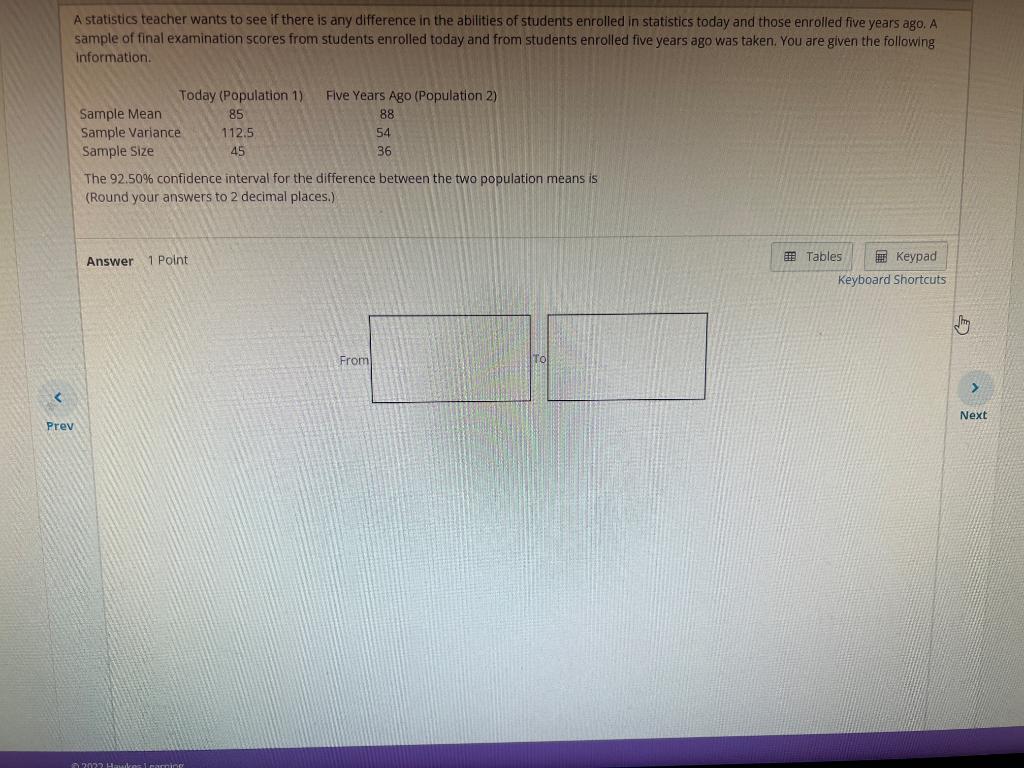 Solved A statistics teacher wants to see if there is any | Chegg.com