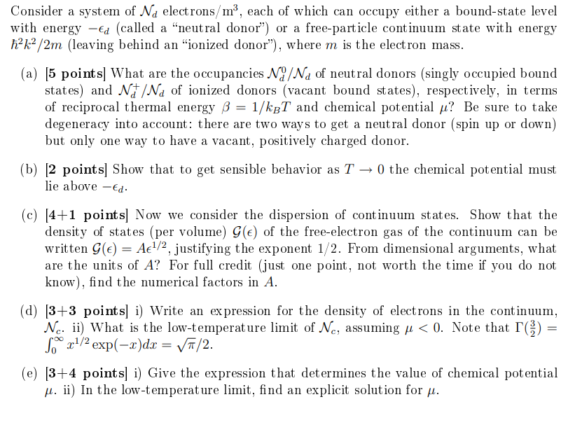 Solved Consider a system of \\( \\mathcal{N}_{d} \\) | Chegg.com