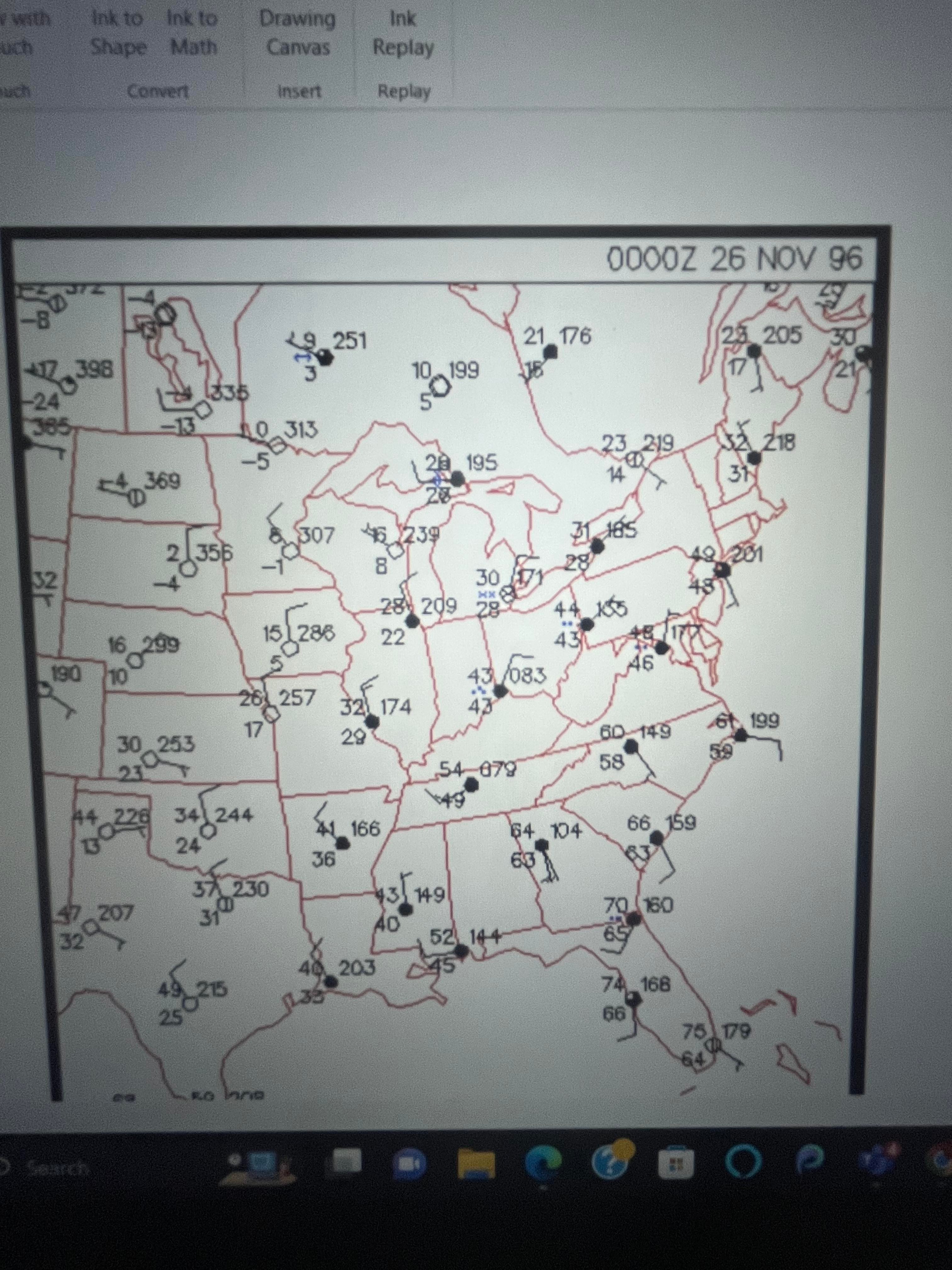 Solved The maps below show surface observation symbols from | Chegg.com