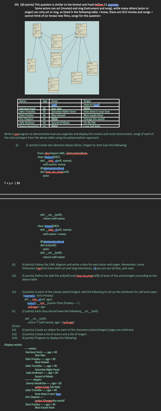 24) (30 points) This question is similar to the | Chegg.com