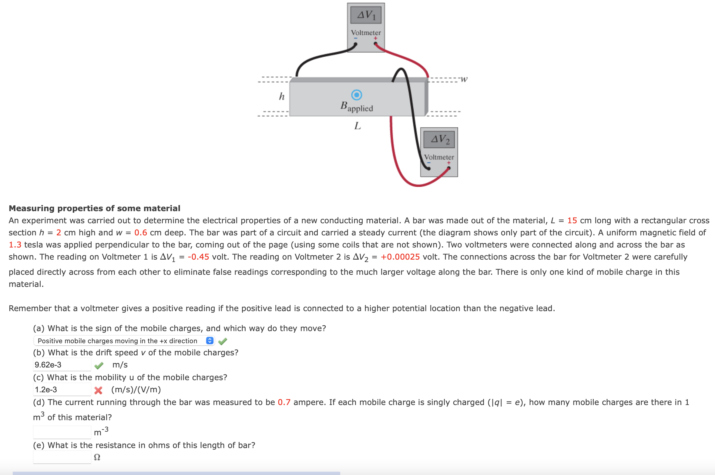 Solved Measuring properties of some material An experiment | Chegg.com