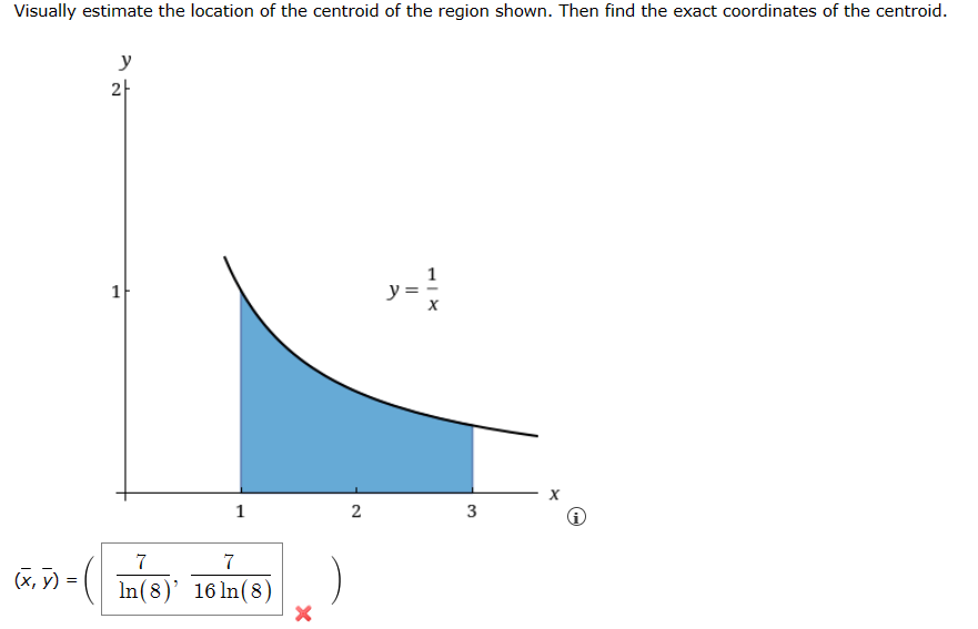 Solved Visually estimate the location of the centroid of the | Chegg.com