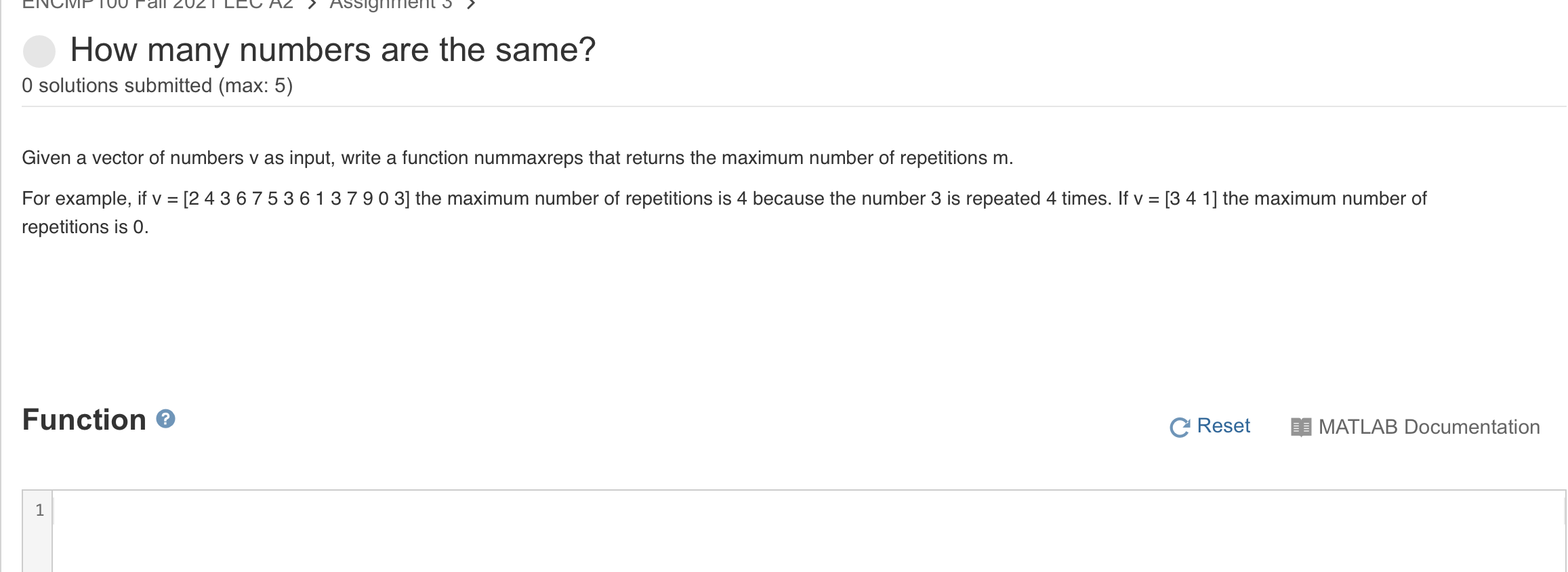 Solved Ssignmen How Many Numbers Are The Same O Solutions Chegg