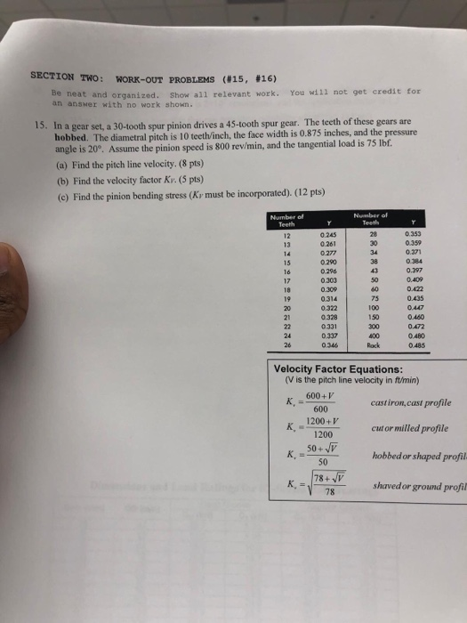Solved SECTION TO : WORK-OUT PROBLEMS (#15, #16) Be neat and | Chegg.com
