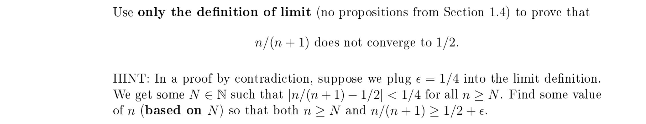 Solved Use only the definition of limit (no propositions | Chegg.com