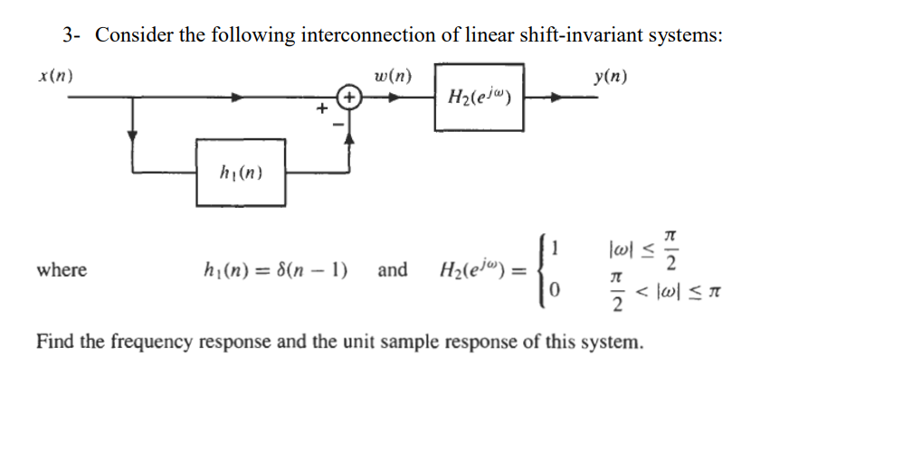 Solved 3- Consider the following interconnection of linear | Chegg.com