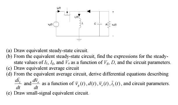Solved A Draw Equivalent Steady State Circuit B From
