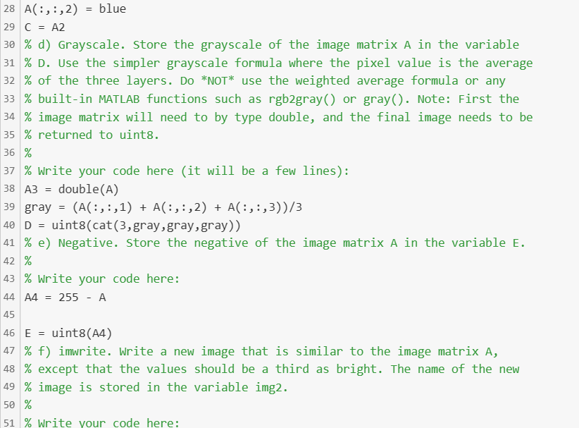 \begin{tabular}{r|l} 1 & % Image ABCs \\ 2 & img1 = | Chegg.com