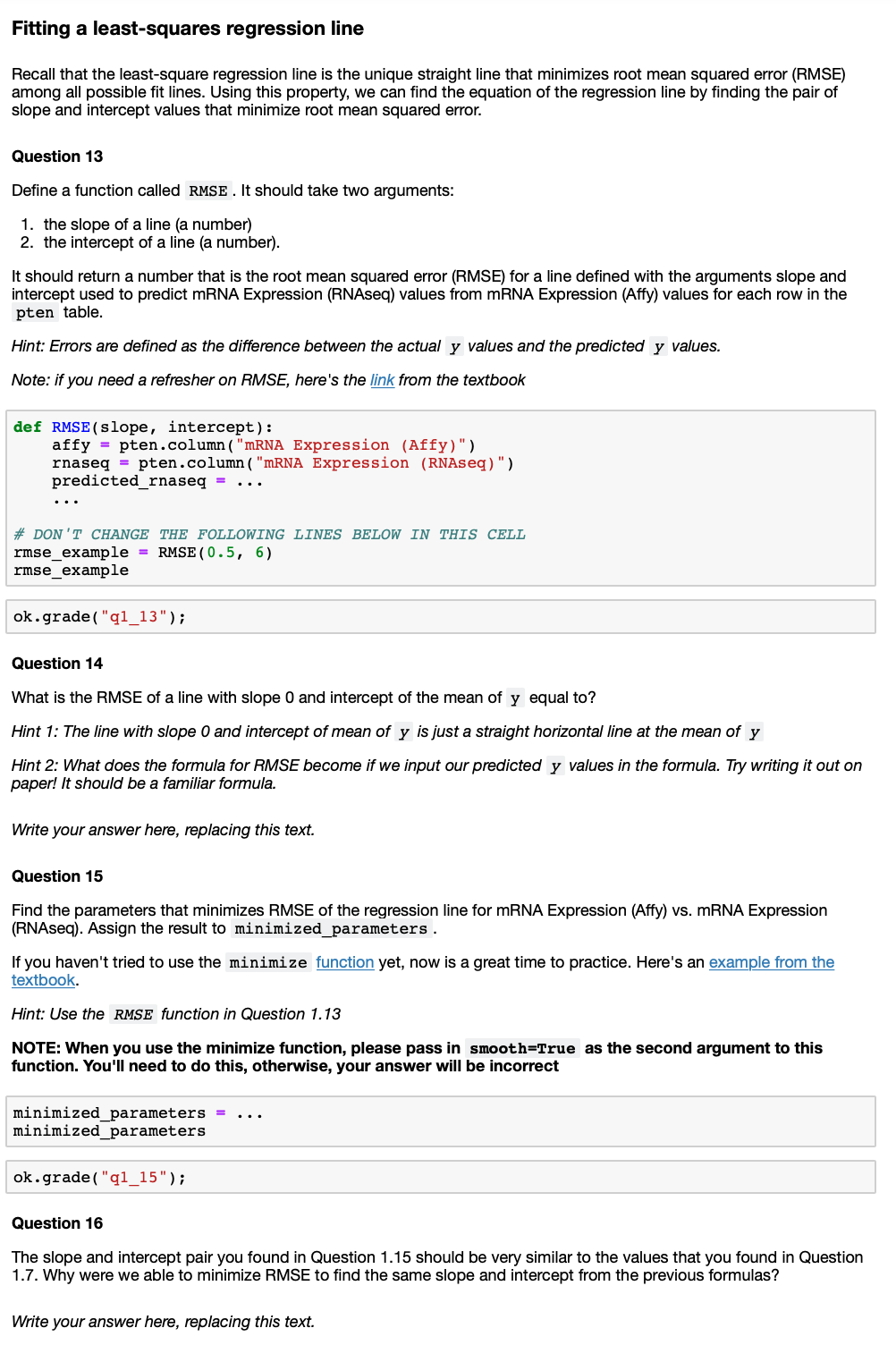 Solved # Just run this cell pten = | Chegg.com