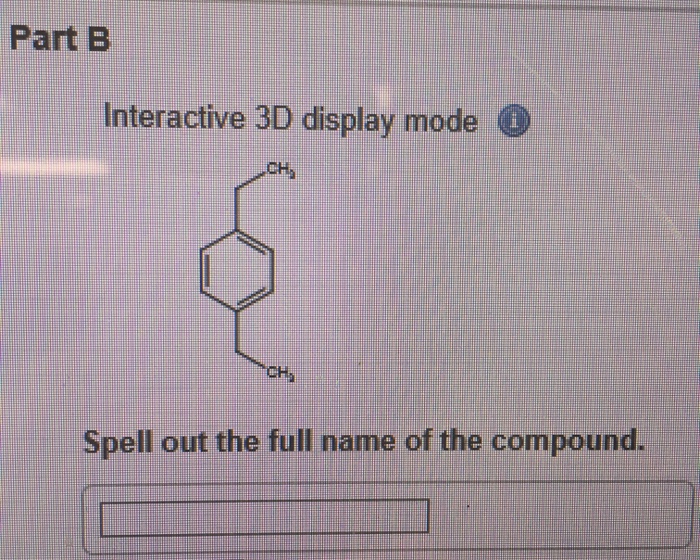 Solved Part D Interactive 3D display mode H2 H2H2 H2 Spell | Chegg.com