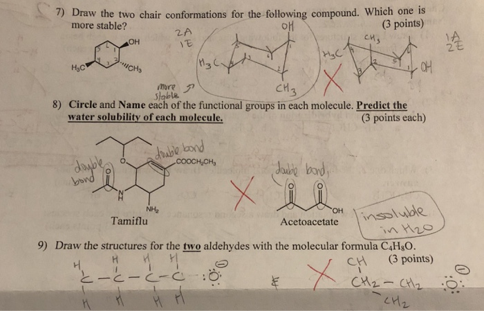 Solved 7) Draw the two chair conformations for the following | Chegg.com