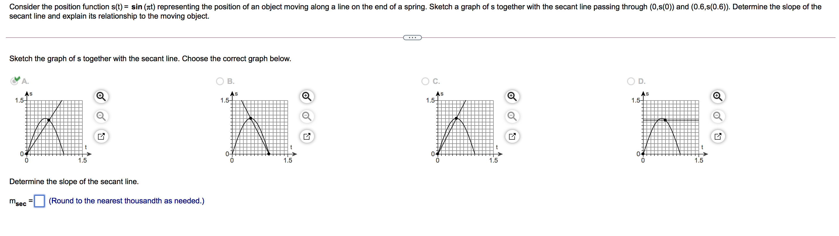 Solved Consider the position function s(t) = sin (ott) | Chegg.com