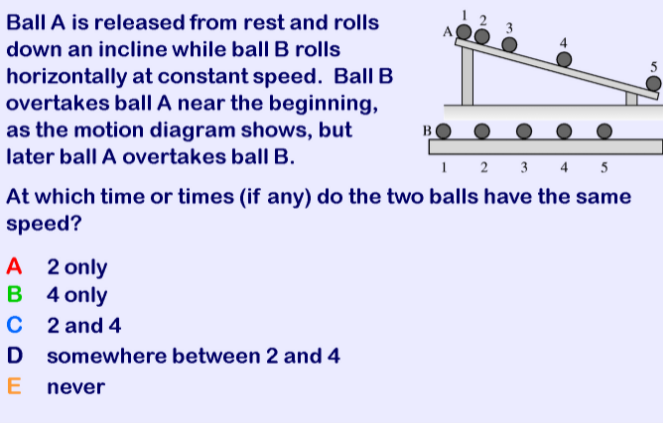 Solved 5 Ball A is released from rest and rolls down an | Chegg.com