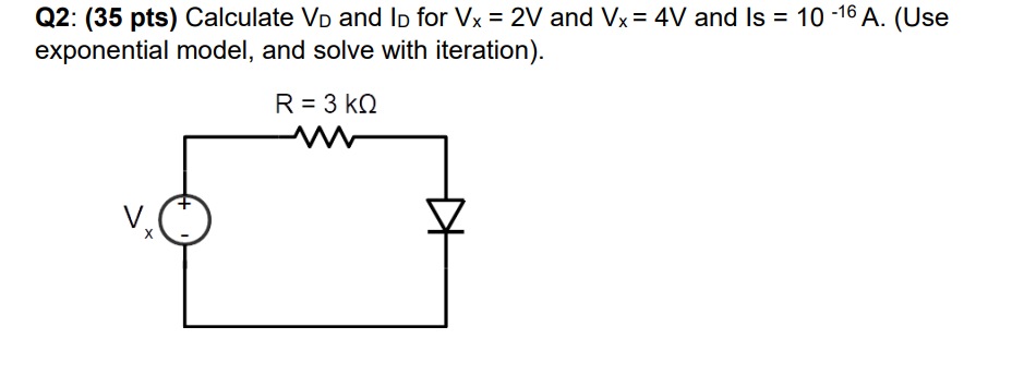Solved Q1: (30 ﻿pts) ﻿For the following circuit, find ID | Chegg.com
