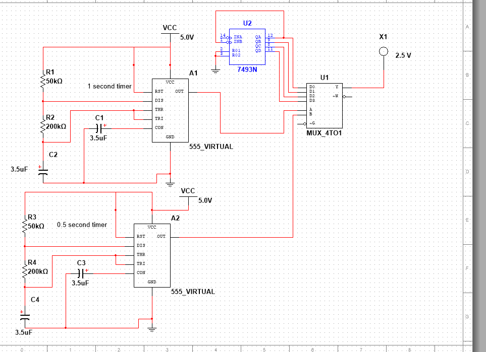 Solved Using Multisim, design a circuit that would | Chegg.com