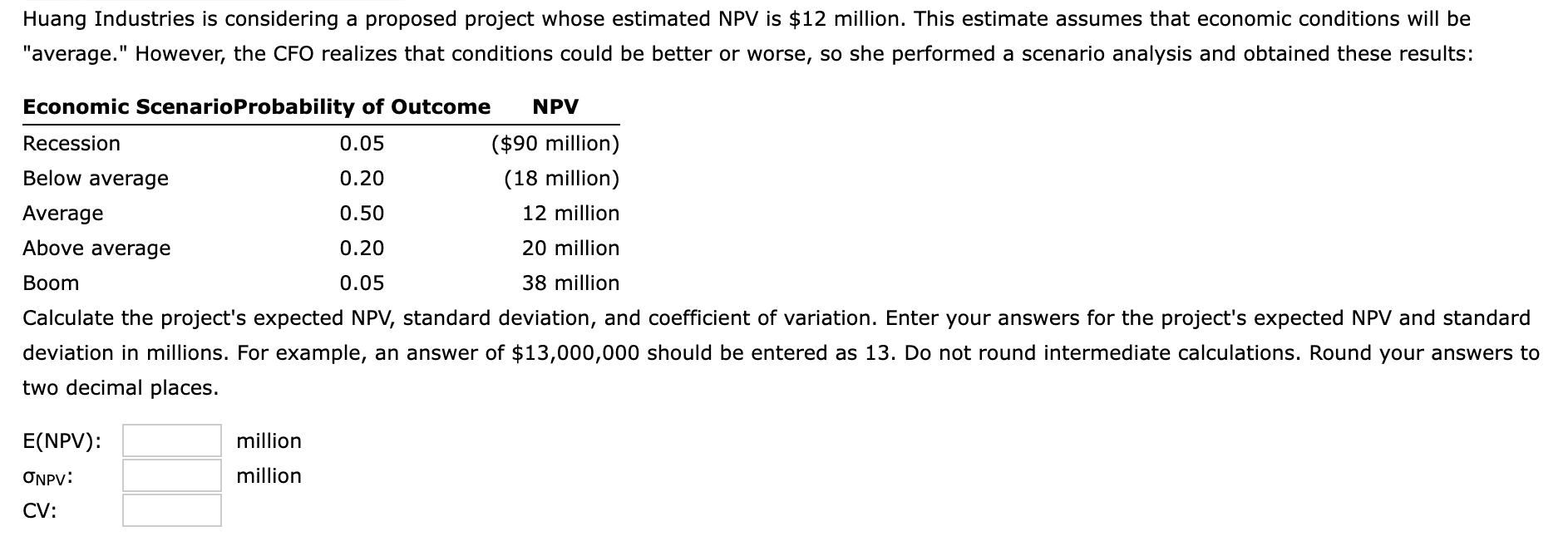 Solved Huang Industries is considering a proposed project | Chegg.com