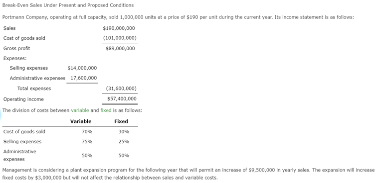 Solved A. Determine the maximum operating income possible | Chegg.com
