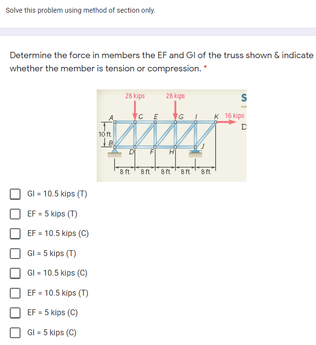 Solved Solve this problem using method of section only. | Chegg.com
