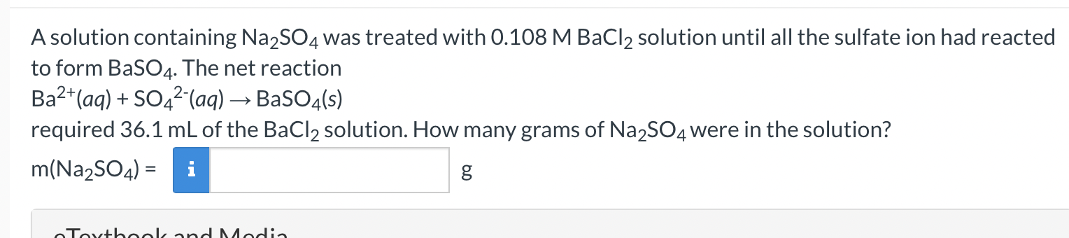 Solved A solution containing Na2SO4 was treated with | Chegg.com