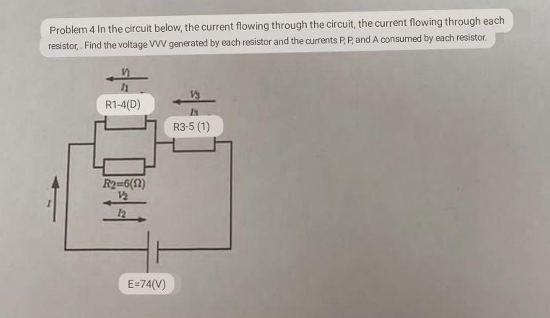 Solved Problem 4 In the circuit below, the current flowing | Chegg.com