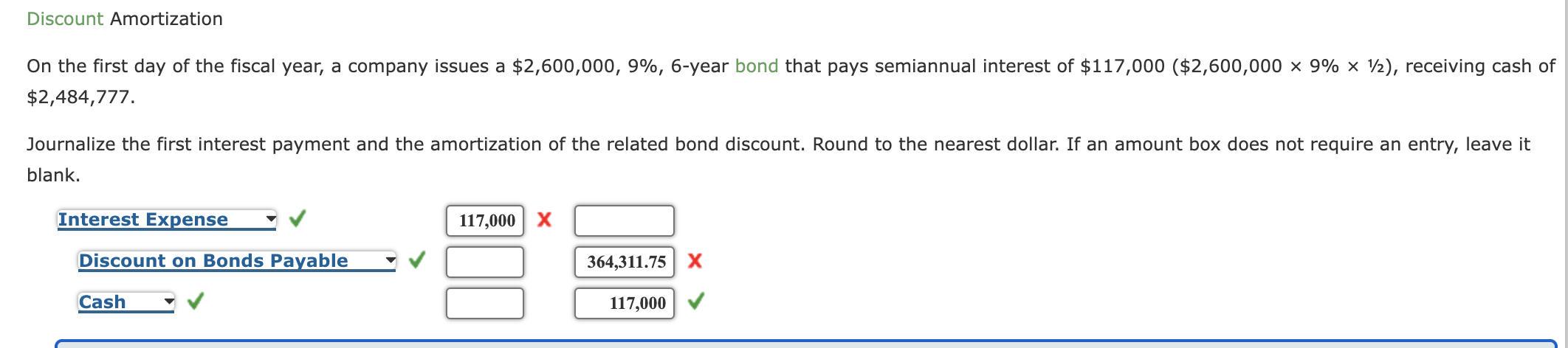 Solved Discount Amortization On the first day of the fiscal | Chegg.com